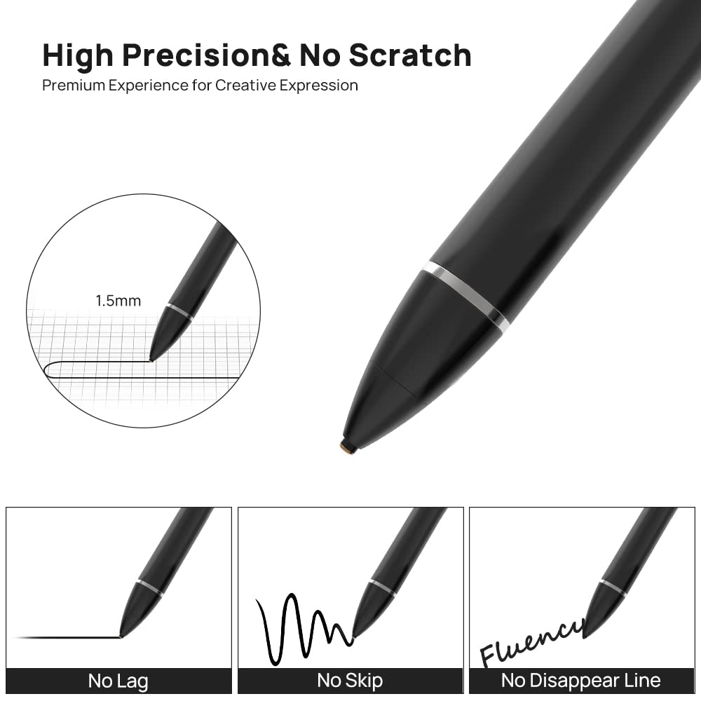 Stylus Pen for iPad Apple Pencil for iPad 9/8/7/6/5/4/3/2 Pro 12.9/11/10.5/9.7 Air 5/4/3/2 Mini 6/5/4 Alternative 2nd 1st Generation Stylus Pens for Touch Screens