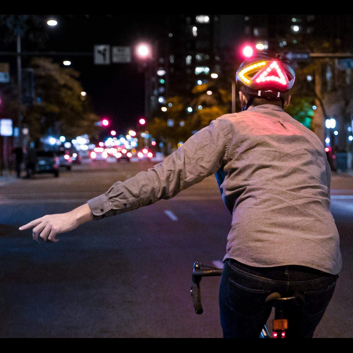 Lumos Kickstart Smart Bike Helmet | Front and Back LED Lights with Turn Signals | Sky Lime Without MIPS