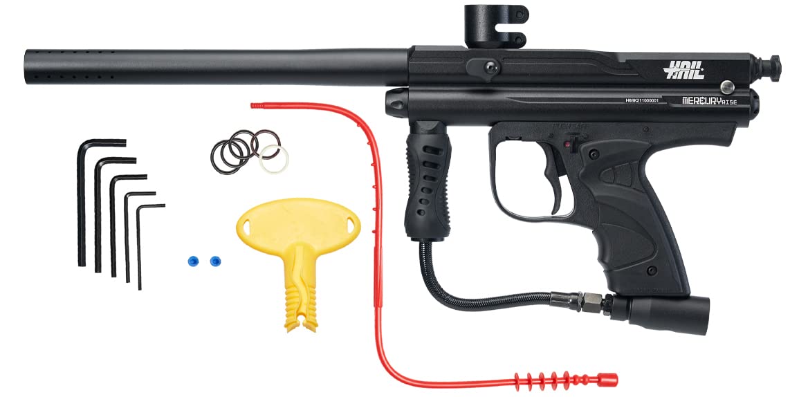 Mercury Rise Hail Semi Auto .68 Caliber Paintball Gun Marker (Hail Black)