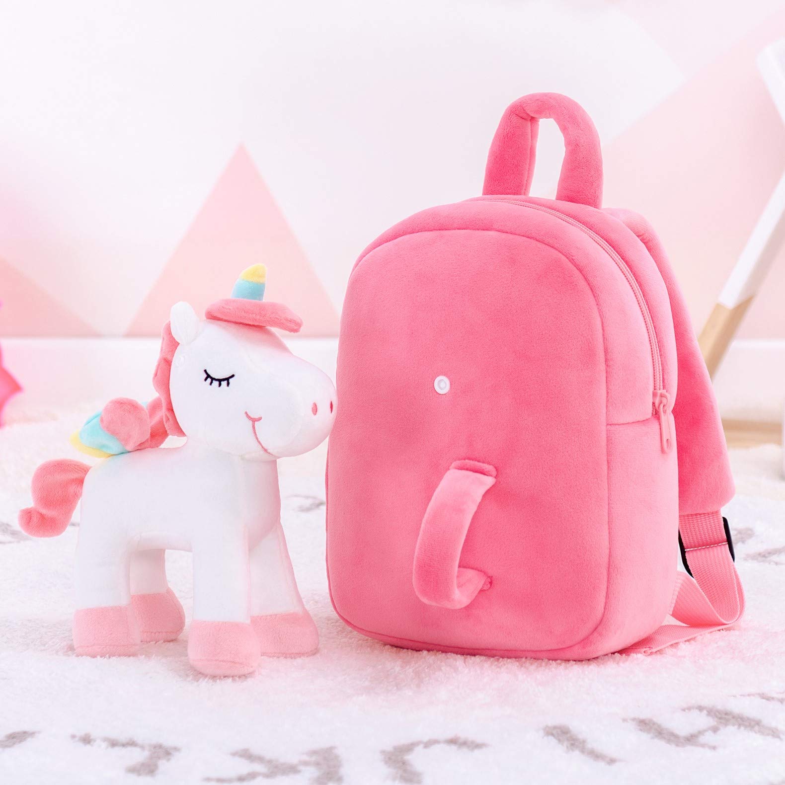 Lazada Toddler Backpack for Girls Kitty Animal Kids Plush Backpacks Cat Brown Age 3+