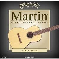 Martin M130 80-20 Silk & Steel Strings Acoustic Guitar Frets
