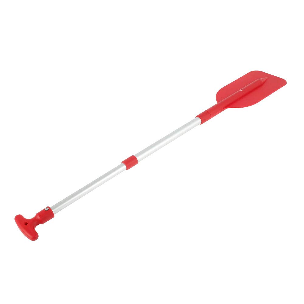 N/U 1Pcs Telescopic Paddle, Portable Collapsible Adjustable Aluminum Alloy Oar Floating Compact Emergency Telescopic Paddle (Red)