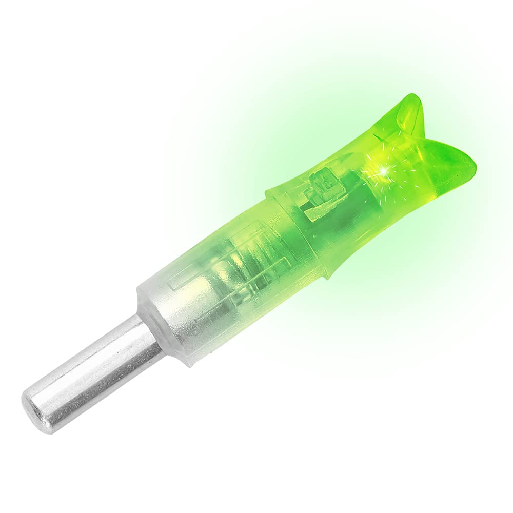 New Lighted Nocks for Arrows with .300/7.62mm Inside Diameter Led Nocks Arrow nocks with Switch Button for Archery Hunting 6 Pack