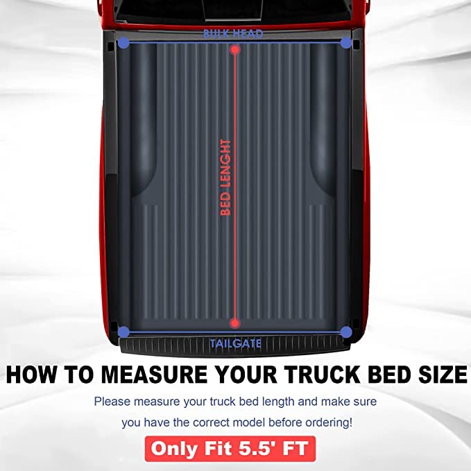 MOSTPLUS Tri-Fold Soft Folding Truck Tonneau Cover Compatible with 2004 2005 2006 2007 2008 Ford F150 F-150 (Excl. 2004 Heritage) Styleside 3 Fold On Top (5.5 FT)