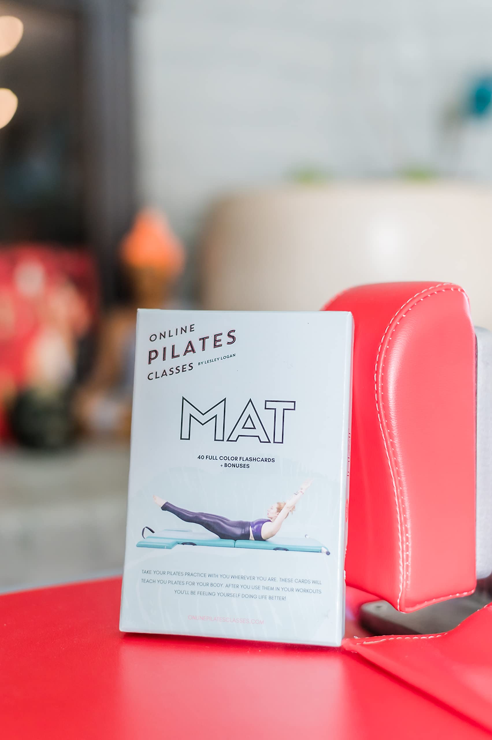 OnlinePilatesClasses Mat Pilates Workout Cards with Video Tutorials, 42 All-Level Exercise Flash Cards Ideal for Yoga, Abs, Core Workouts and Fitness Enthusiasts, No Equipment Needed