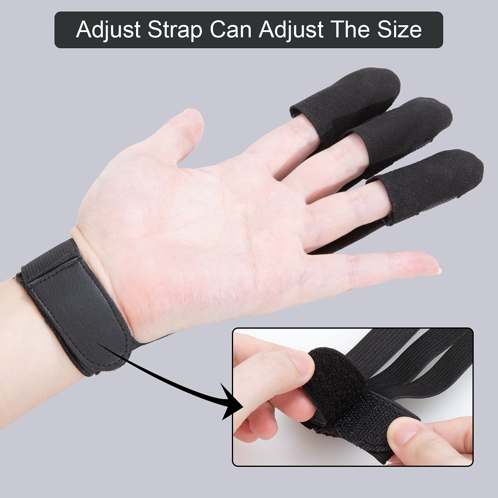 ONLYFU Archery Gloves Archery Shooting Gloves 3 Finger Protective Gloves for Youth Adult Beginner(Black)