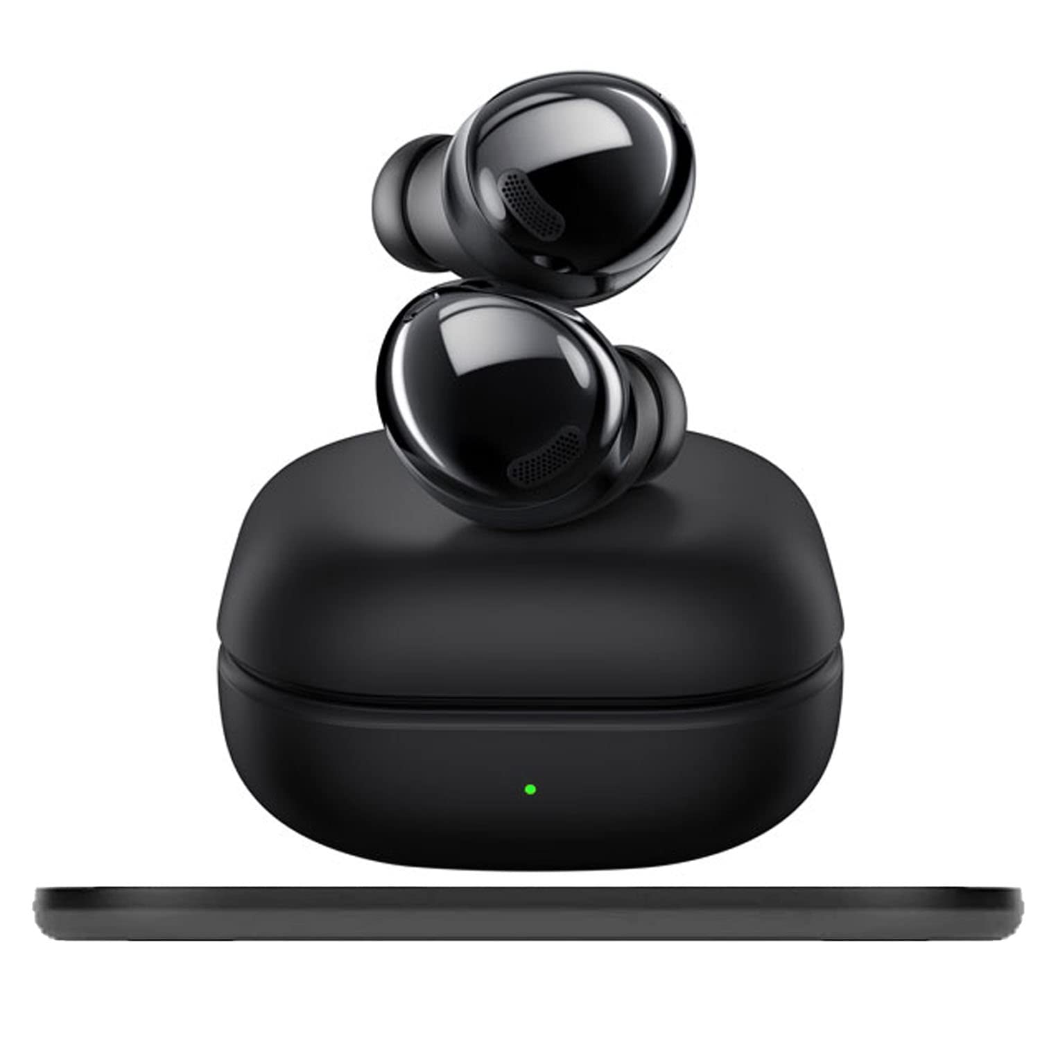 SAMSUNG Galaxy Buds Pro, Bluetooth Earbuds, True Wireless, Noise Cancelling, Charging Case, Quality Sound, Water Resistant - (10w Pad) Phantom Black (Renewed)
