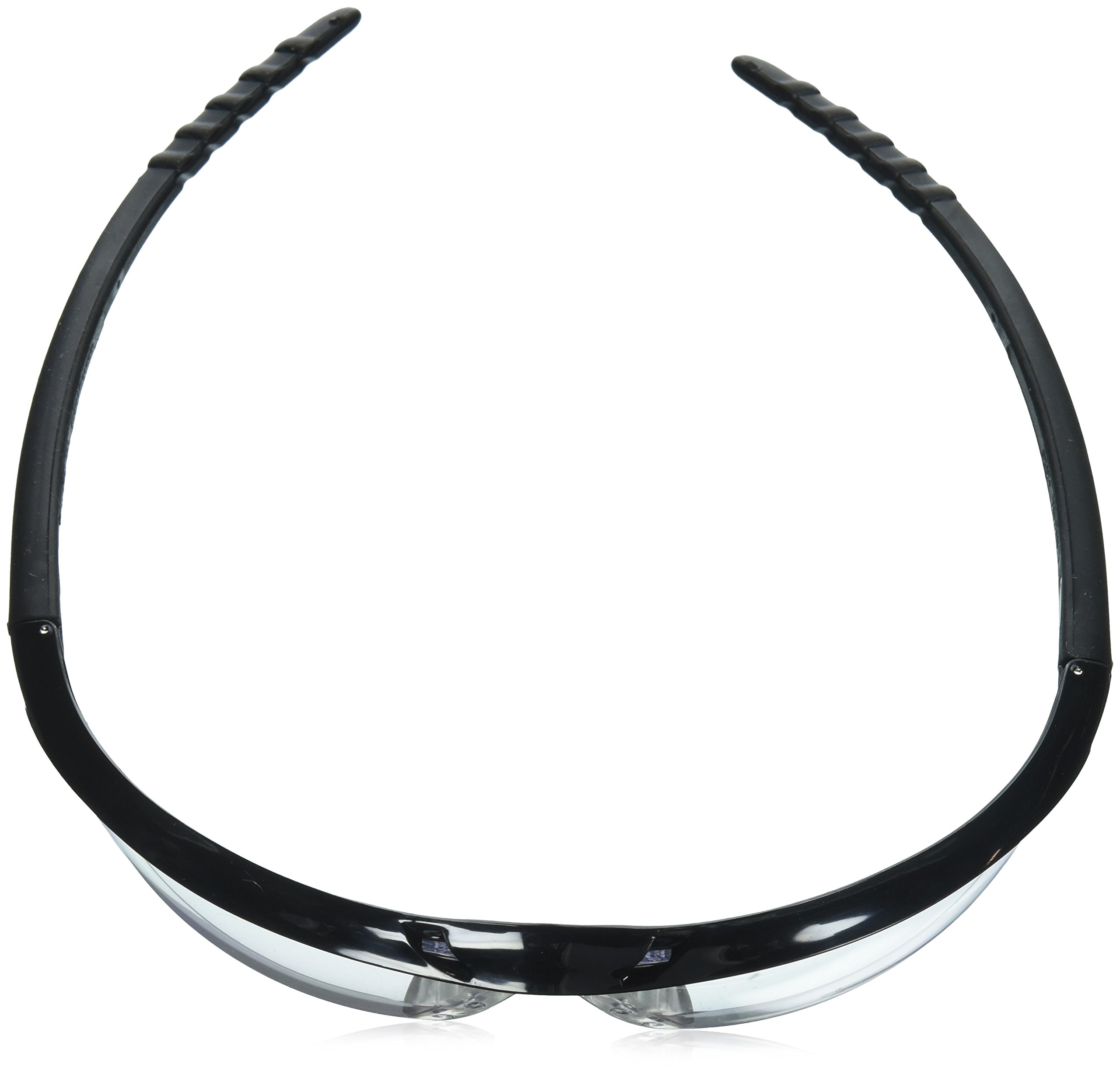 MCR Safety DL110 Dallas Safety Glasses with Polished Black Frame and Clear Lens
