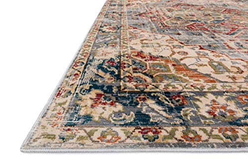 Loloi II Isadora Collection ISA-02 Oatmeal/Multi, Transitional 8'-11" x 12' Area Rug