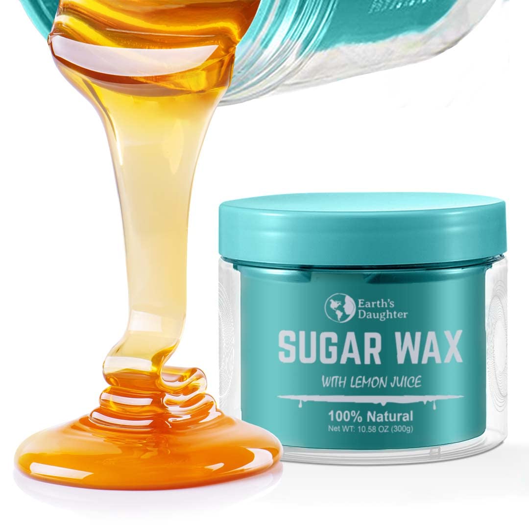 Sugar Wax Kit β Medium All Purpose Sugar Waxing Kit for Women - Organic Hair Removal β 10.6 oz Includes Applicators & Strips, Long Lasting, Gentle & Washable Sugaring Hair Removal, Home Waxing Kit β