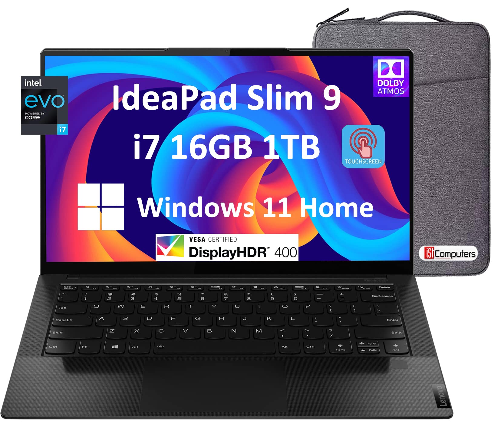Lenovo IdeaPad Slim 9 9i Pro 14ITL5 14" 4K UHD Touchscreen (Intel 4-Core i7-1195G7, 16GB RAM, 1TB PCIe SSD) Business Laptop, Backlit, Fingerprint, 2 x Thunderbolt 4, IR-Webcam, Win 11 Home (Renewed)