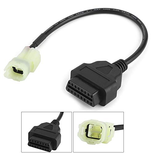 Motorcycle Diagnostic Cable, OBD2 to 4 Pin Diagnostic Adapter Cable Motorcycle Fault Detection Parts Fit for Motorbikes or Similar