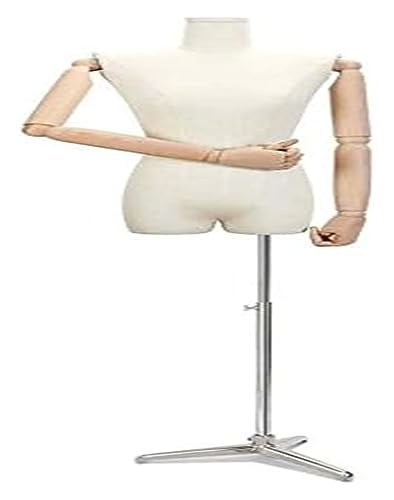 Mannequin Tailors Dummy Torso Dress Form Torso Adjustable Female Tailors Dummy Dressmakers Dummies Display Bust Detachable for Clothing Jewelry Display Stand