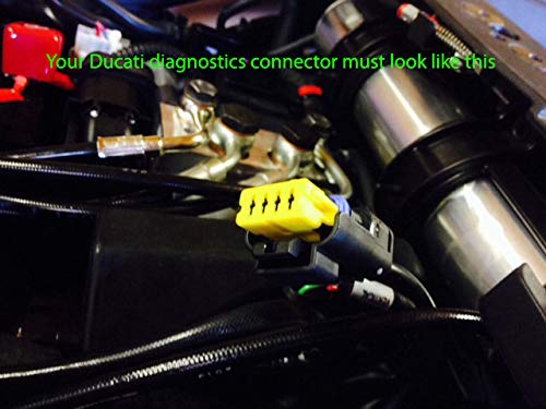 moto-solutions 4 pin to OBD2 Diagnostic Adapter Connector for Ducati