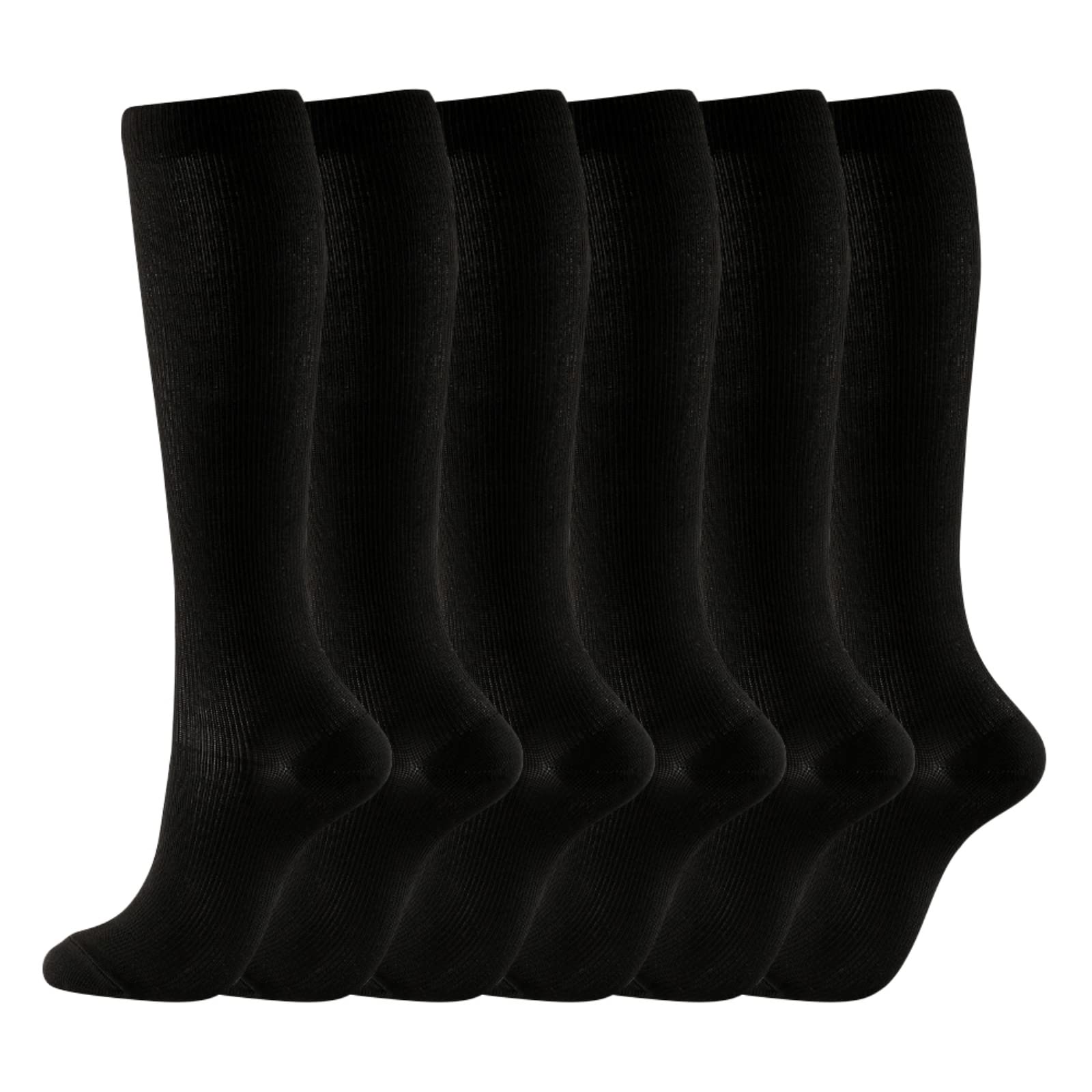 Sawpy 3 Pair Compression Socks for Women Men 15-20 mmHg Circulation Athletic Compression Socks for Soccor, Baseball, Football