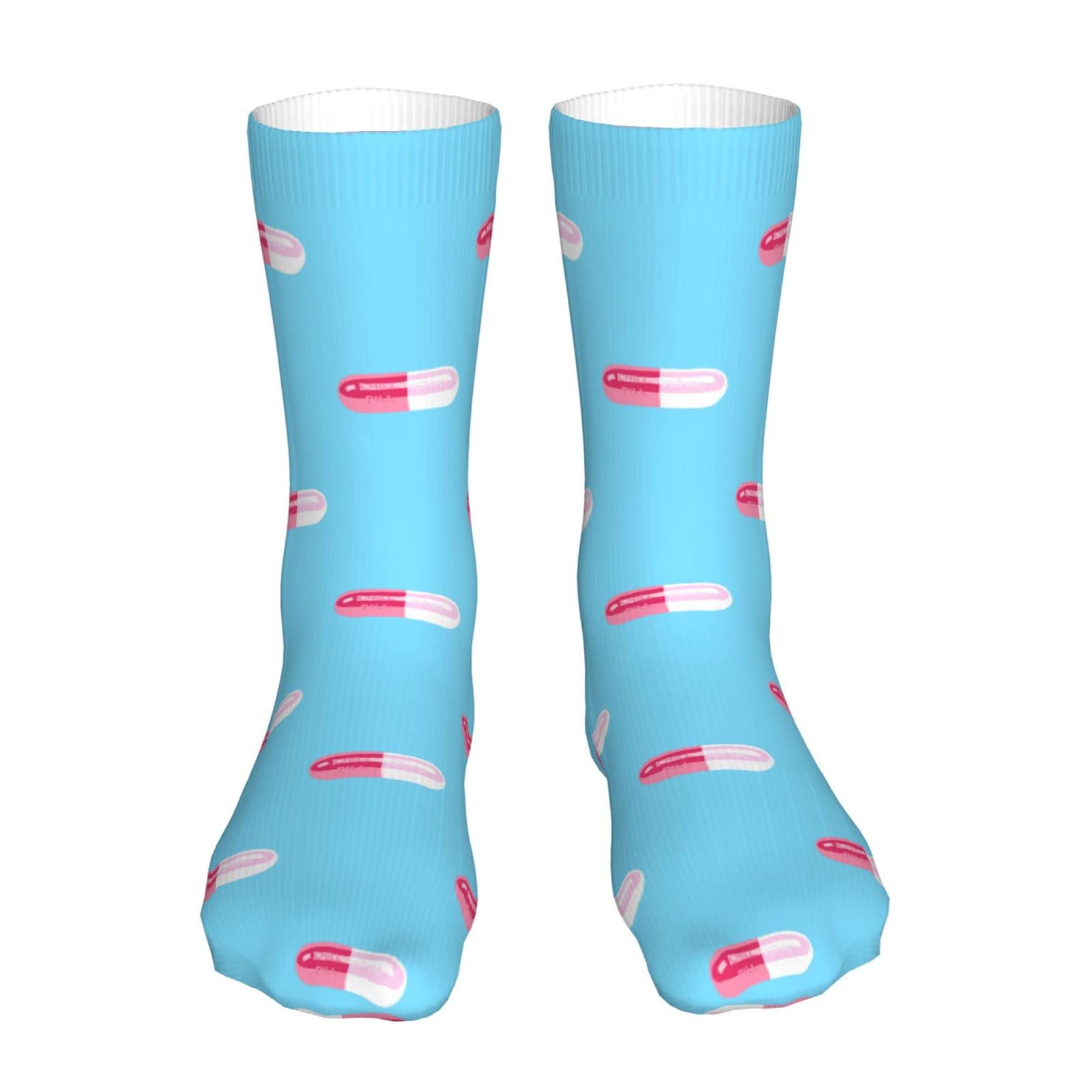 Toxijiu Chill Pill Socks Hiking Warm Thick Cozy Boot Thermal Winter Work Soft