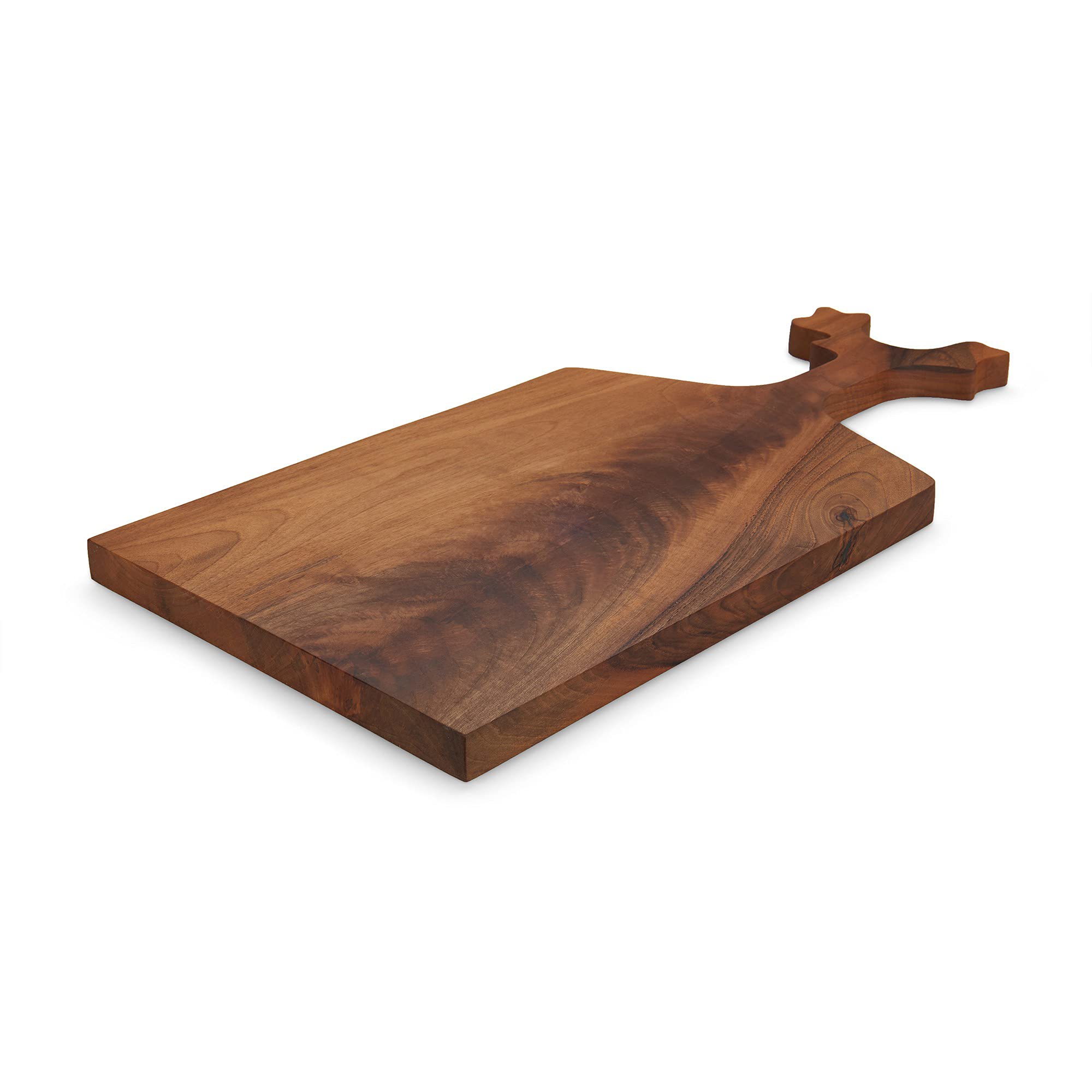 TeakCraft Walnut Cutting Board, Single Piece Wood, Chopping Board, Knife Friendly, Reversible, Cheese Board, The Opus (22x11x1inch)