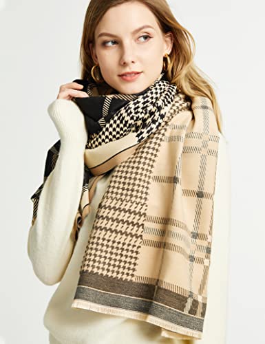 Scarfs for Women Pashmina Shawl Wrap for Evening Dressing Winter Thick Warm Knit Scarf Blanket Open Front Poncho Cape