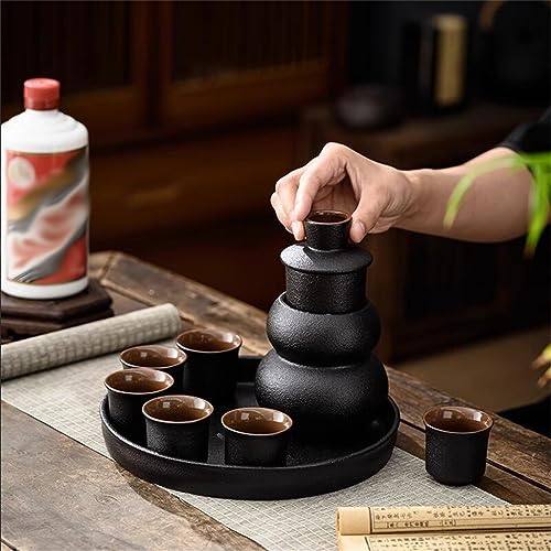 MMLLZEL Gourd Rice Wine Wine Heater Hot Wine Pot Household Wine Ware Ceramic White Wine Glass Hot Warm Wine Pot