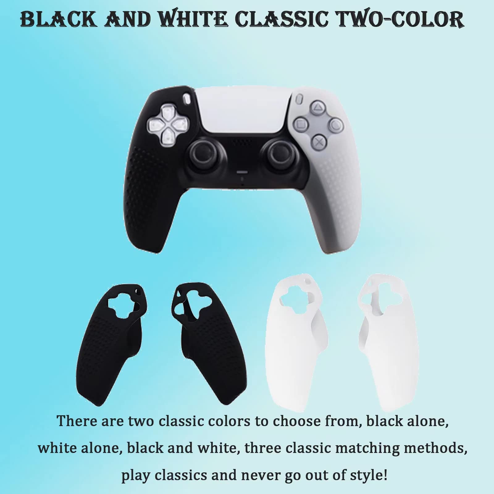 Toxxos PS5 handle split silicone protective cover particle anti-fall non-slip protective cover ps5 handle silicone cover (white)