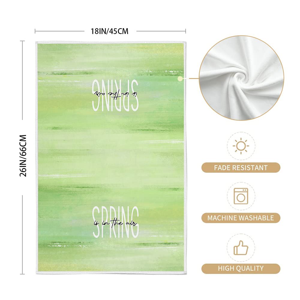 Spring Kitchen Towels for Spring Decor Flower Leaves Dish Towels 18x26 Inch Ultra Absorbent Bar Drying Cloth Spring is in the air Sign Hand Towel for Kitchen Bathroom Party Home Decorations Set of 2
