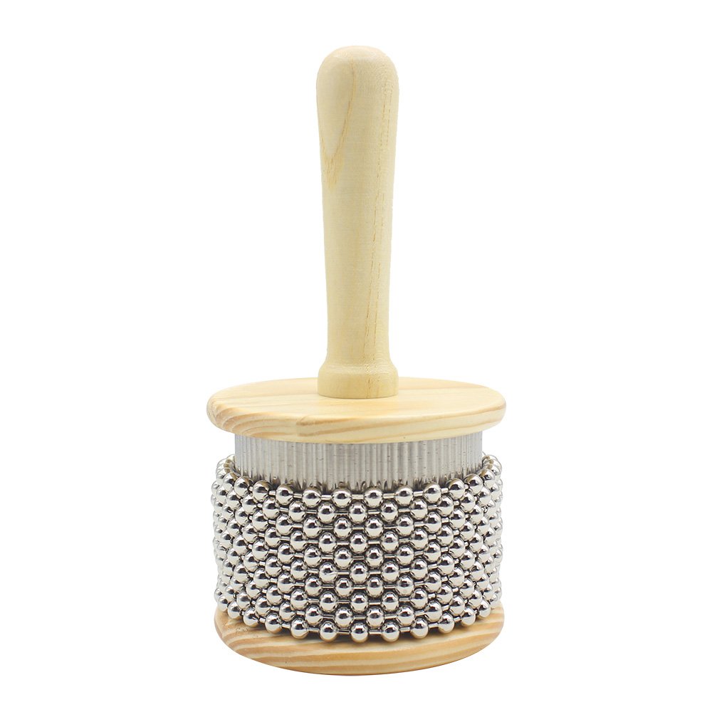 Sasuori Wooden Cabasa Medium Size Percussion Band Instrument Pop Hand Shaker