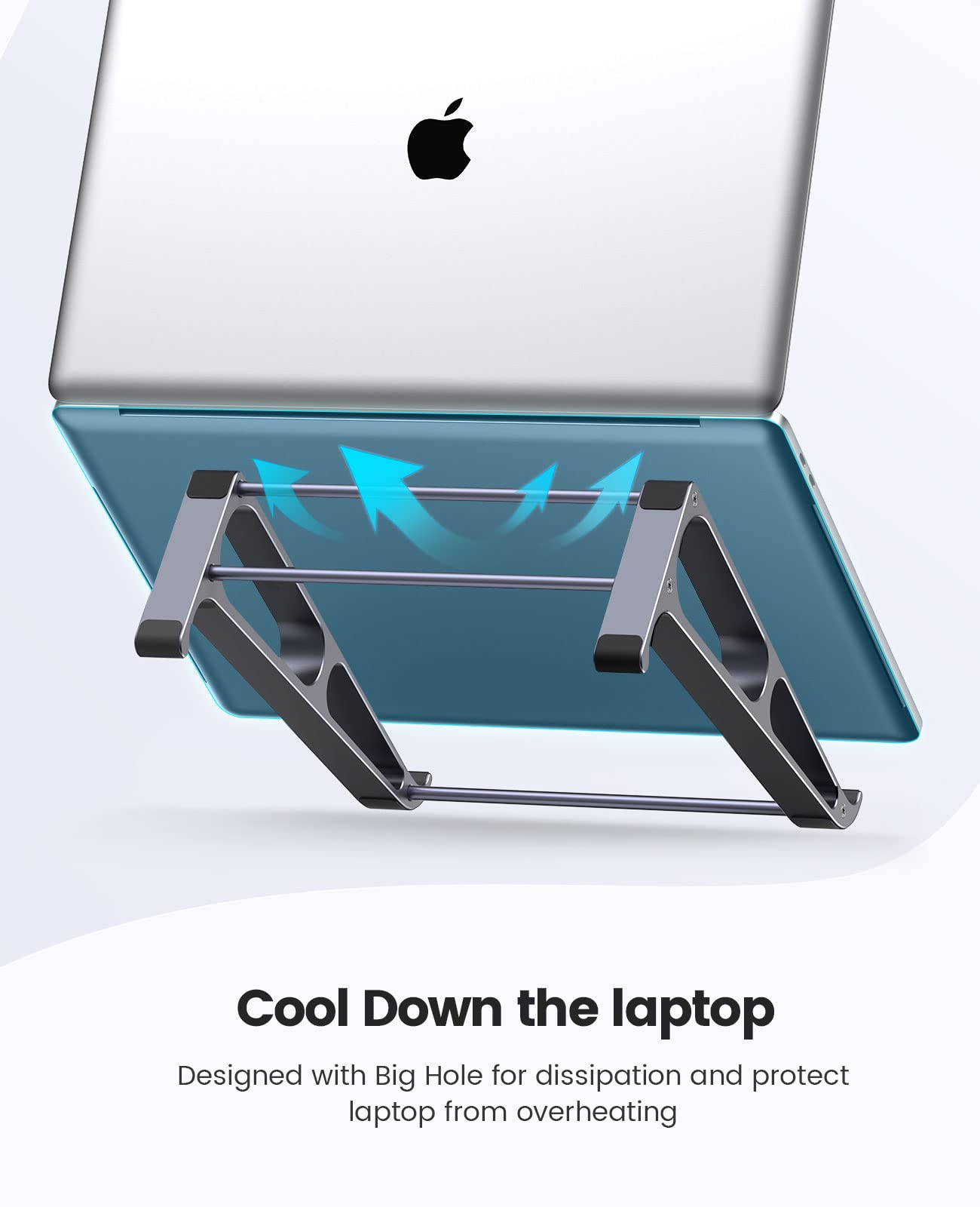 ORICO Laptop Stand for Desk 3 in 1 MacBook Pro Stand Vertical Laptop Holder, Aluminum Stable Computer Riser for 13-17" Laptop,Tablets, Chromebook Stand