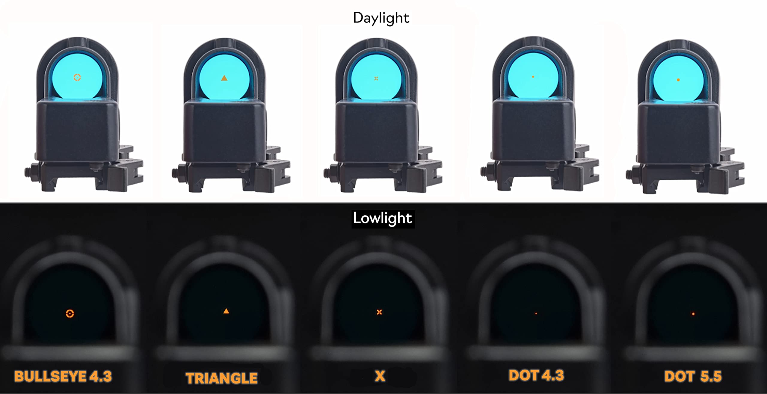 MEPROLIGHT® MEPRO M21 Day and Night Self-Illuminated Fiber Optics and tritium Powered Reflex Red Dot Optic,4.3 Bullseye Reticle, Picatinny.No Batteries no switches