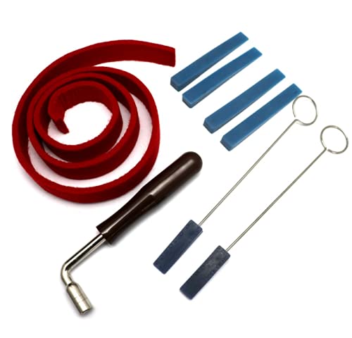 NC AYUBOUSA Piano Tuning Kit, Professional Piano Tuner Kit Including Tuning Wrench Hammer, Temperament Strip, Mute Kit, Piano DIY Fixing Set (9 pcs in Pack)