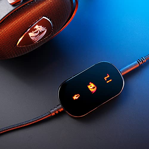 Redragon H520 Icon Wired Gaming Headset, 7.1 Surround Sound - Memory Foam Earpads - 50MM Drivers Headphone- Detachable Microphone with Pro Driver - Works with PC, PS4/3 & Xbox One/Series X, NS