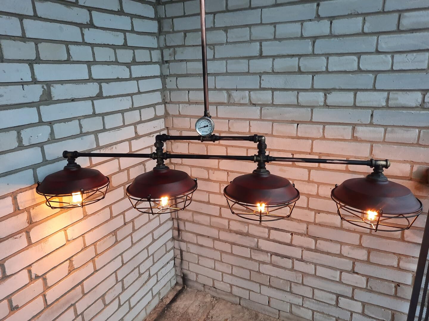 Long kitchen chandelier industrial Pendant lamp for billiard table.Rustic Steampunk Lighting