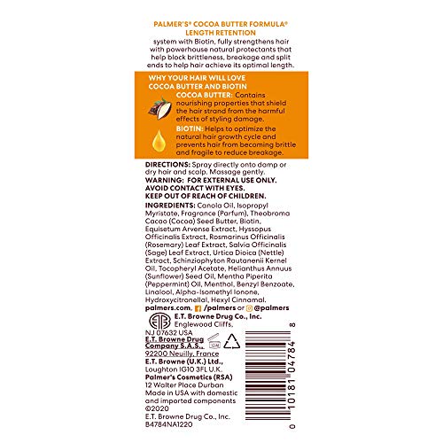 Palmer's Cocoa Butter & Biotin Length Retention Hair and Scalp Oil, 5.1 Ounce