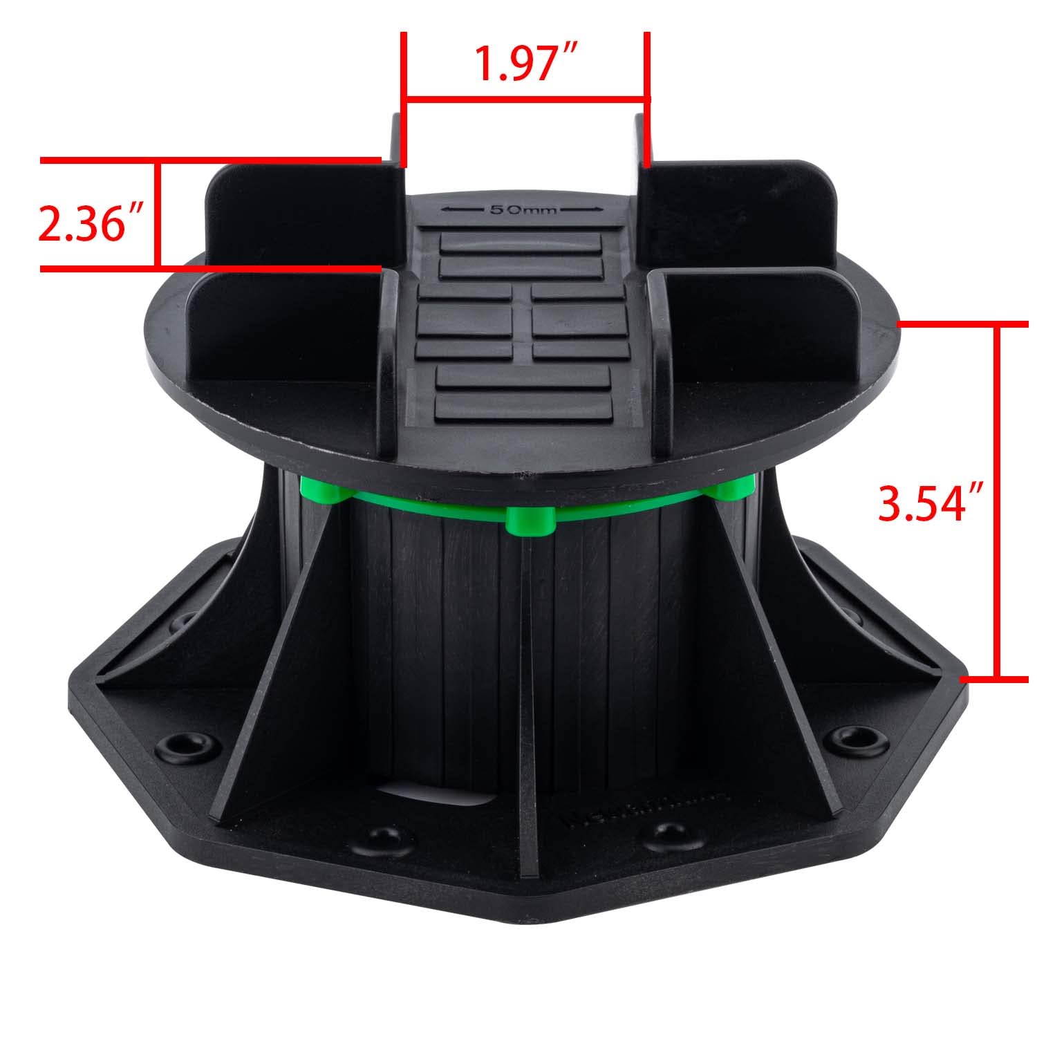 PHLKJL Adjustable Plastic Pedestal Paver,Floor Slate Support Floor Lift,Deck Support Floor Raising (Bilateral keel Card Slot)