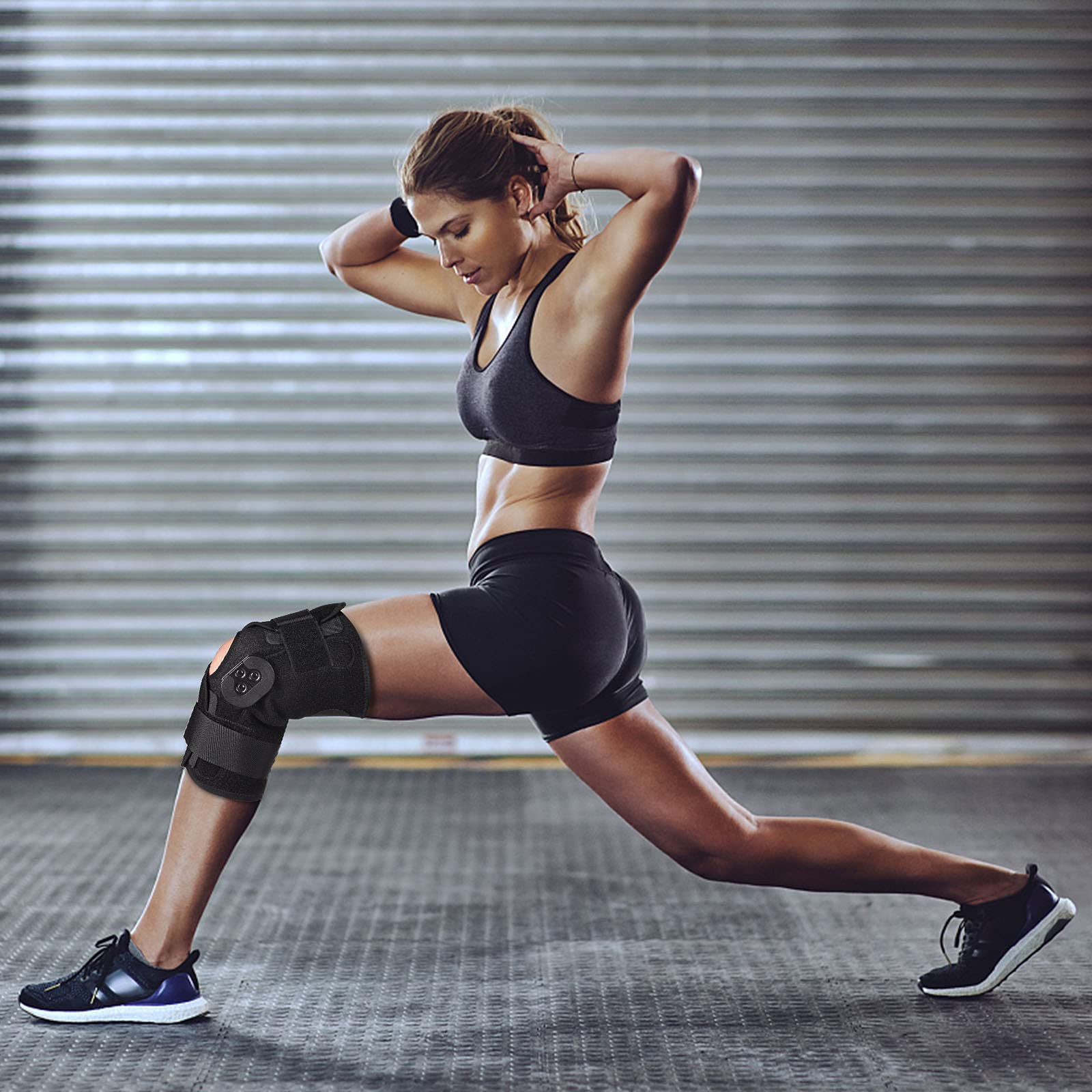 OneBrace Hinged Knee Brace Support - Adjustable Knee Immobilizer Support - Men & Women Leg Stabilizer for ACL/PCL Injuries, Tendon, Patella, Ligament & Meniscus Tear Injuries(Pack of 1)