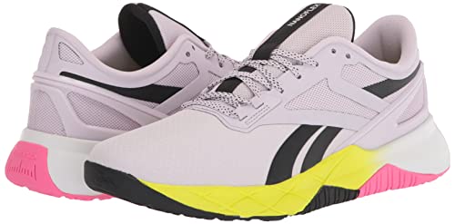 Reebok Women's Nanoflex Cross Trainer, Quartz Glow/Black/Atomic Pink, 8.5