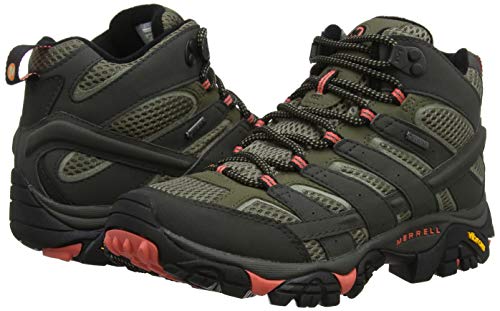 Merrell Men's Moab 2 Mid Gtx Hiking Boot womens High Rise Hiking Boots, Beluga Olive, 7.5 US