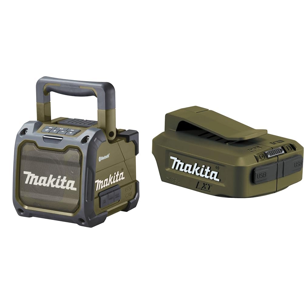 Makita ADRM08 Outdoor Adventure 18V LXT Bluetooth Speaker, Tool Only with Bonus Outdoor Adventure 18V LXT Cordless Power Source