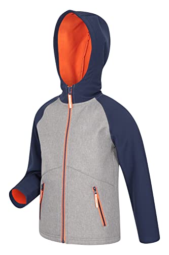 Mountain Warehouse Kids Water Resistant Softshell Jacket -Lightweight Blue 11-12 Years