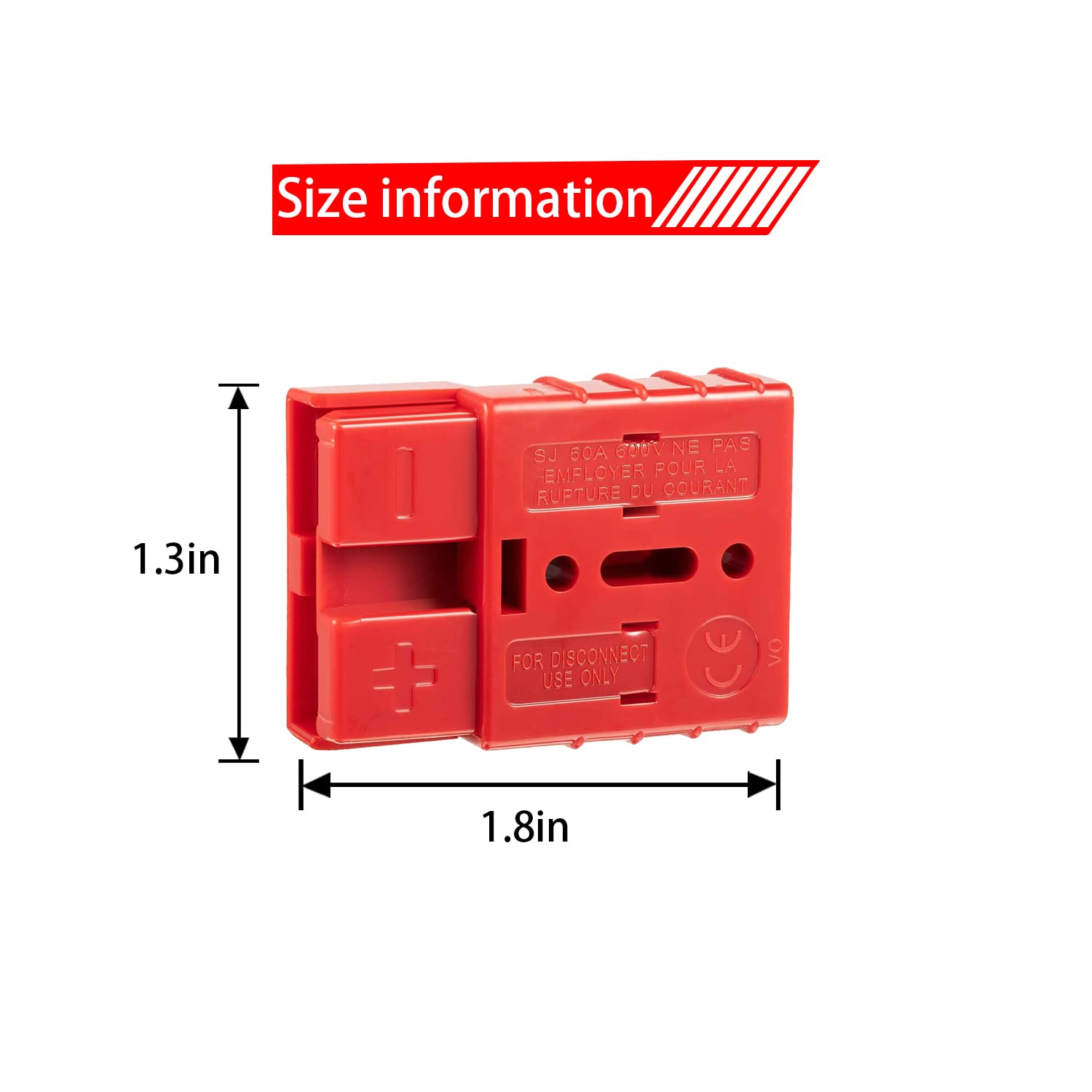 zipelo 2 Sets 50A 6-10 Gauge Battery Quick Connect Disconnect Wire Harness Plug, Battery Cable Quick Connectors for 12V to 36V Recovery Winch, Car, Trailer, Motor, Electrical Devices