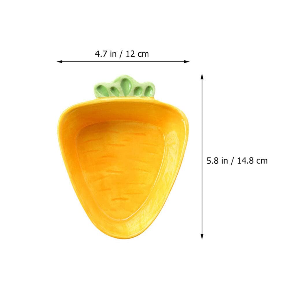 SHERCHPRY Carrot Shaped Ceramic Serving Dish Cute Cartoon Ceramic Bowls Rice Bowls Salad Bowls Soup Bowls Saucer Candy Nut Dish Easter Decorations