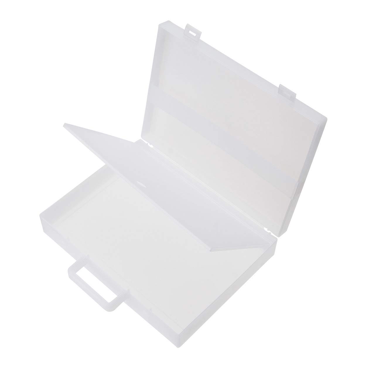MUJI PP Stand Carry Case A4 Size 11" x 12.6" X 2.8" Translucent Made in Japan