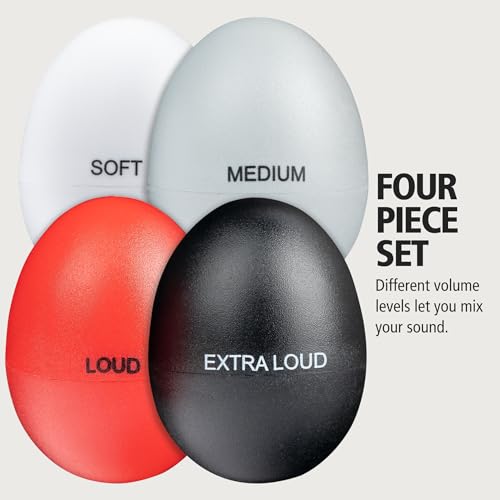 Meinl Percussion Set Egg Shakers 4-Piece Pack for All Music with Different Volume β NOT Made in China β Durable All-Weather, 2-Year Warranty (ES