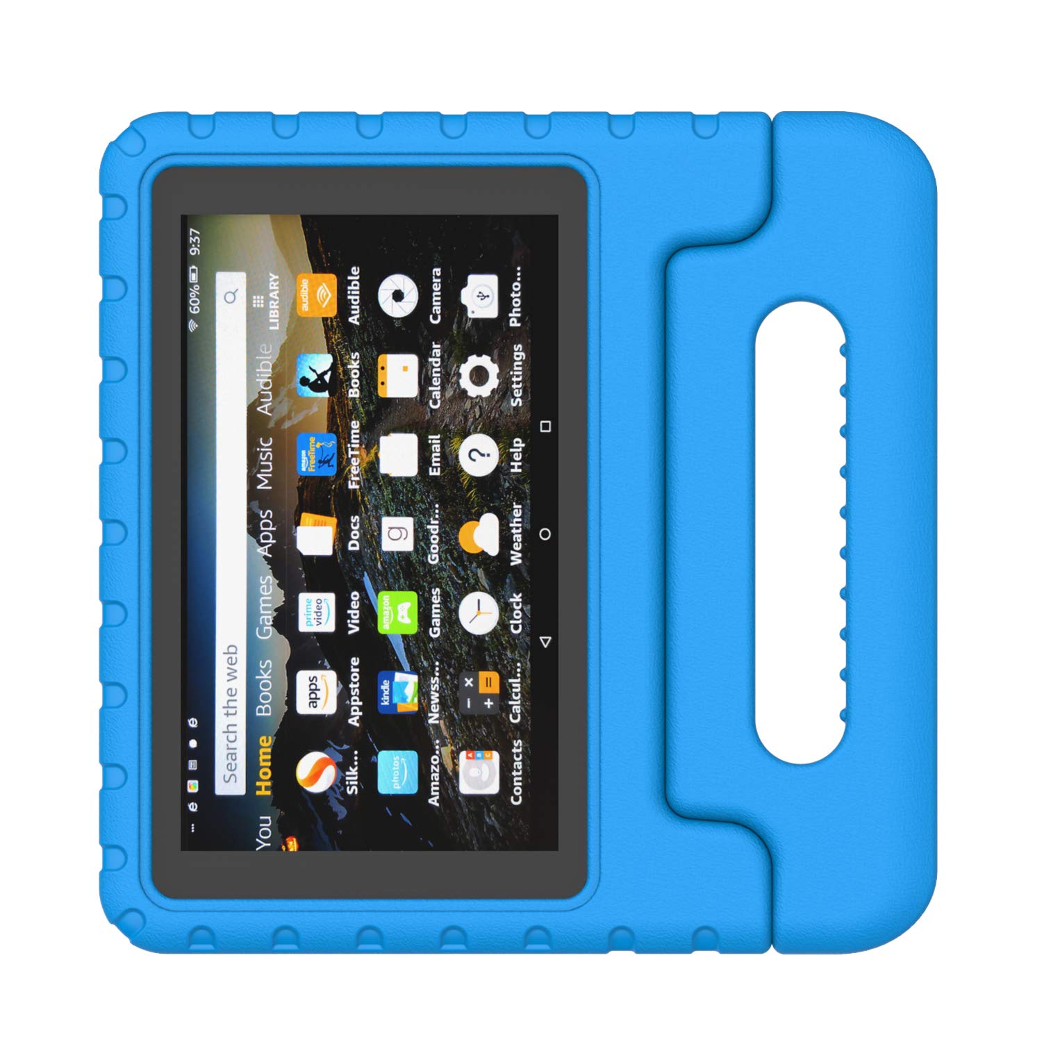 LTROP Kids Case for Fire 7 Tablet 2019 - Light Weight Shock Proof Convertible Handle Stand, Corner Protection, Kids Case for All-New Fire 7 Tablet (9th Generation, 2019 Release) - Blue