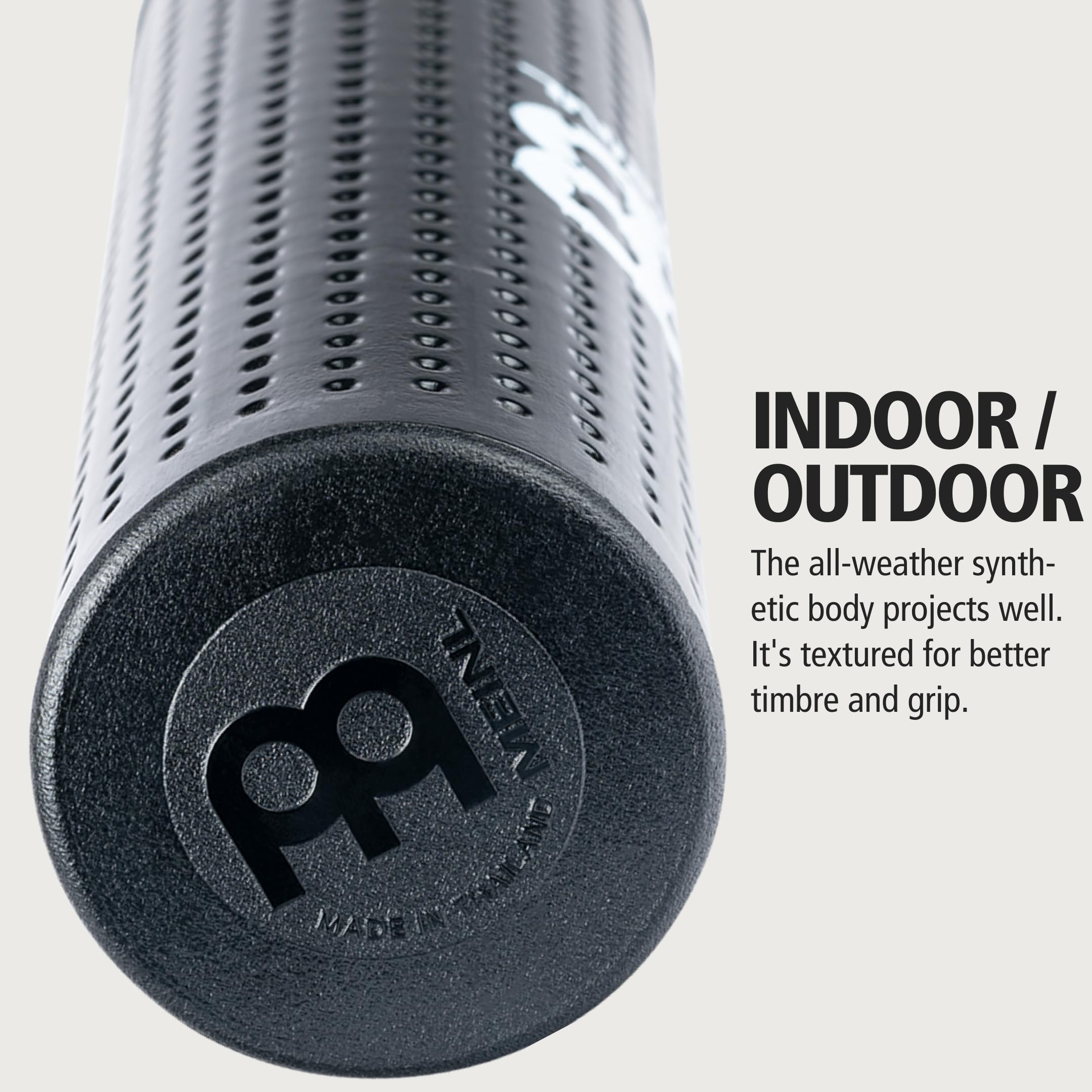 Meinl Percussion StudioMix Shaker with Textured Synthetic Body — NOT MADE in CHINA — for Percussionists and Drummers, 2-YEAR WARRANTY (SH12-L-BK)