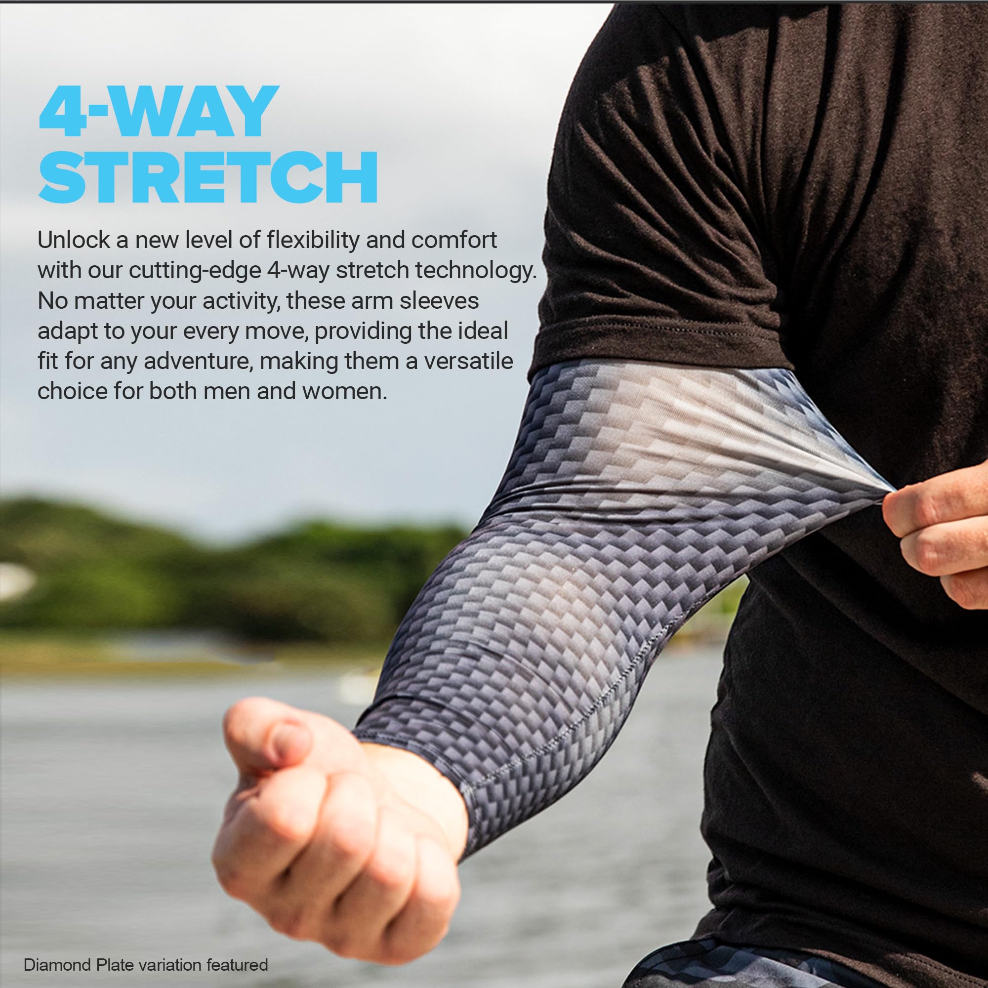 S A Compression Arm Sleeves for Men and Women - UPF 30+ Sun Protection, Moisture Wicking, 4-Way Stretch Arm Sleeves for Work & Sports (Grey Military Camo, 2 Pack)