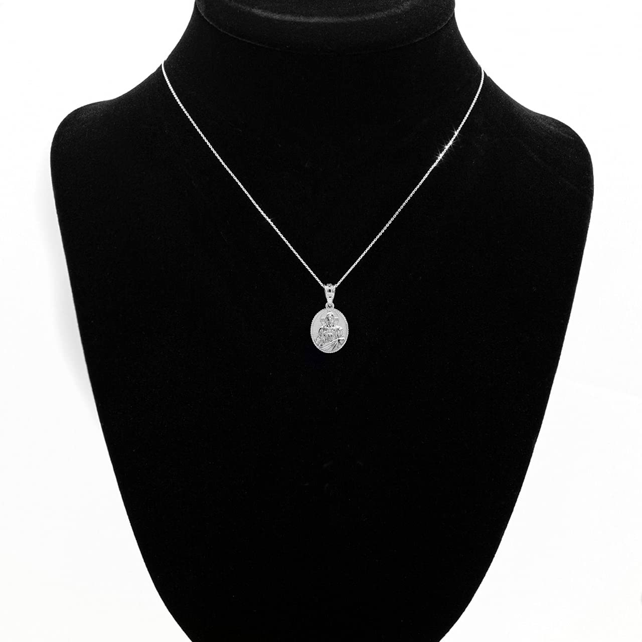 Religious Jewelry 925 Sterling Silver Sacred Heart Of Jesus Christ Oval Medal Pendant