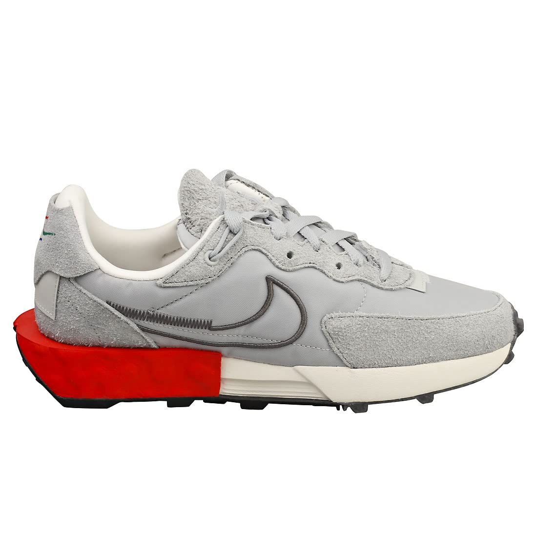 Nike FONTANKA Waffle Womens Casual Trainers in Grey Red - 8.5 US