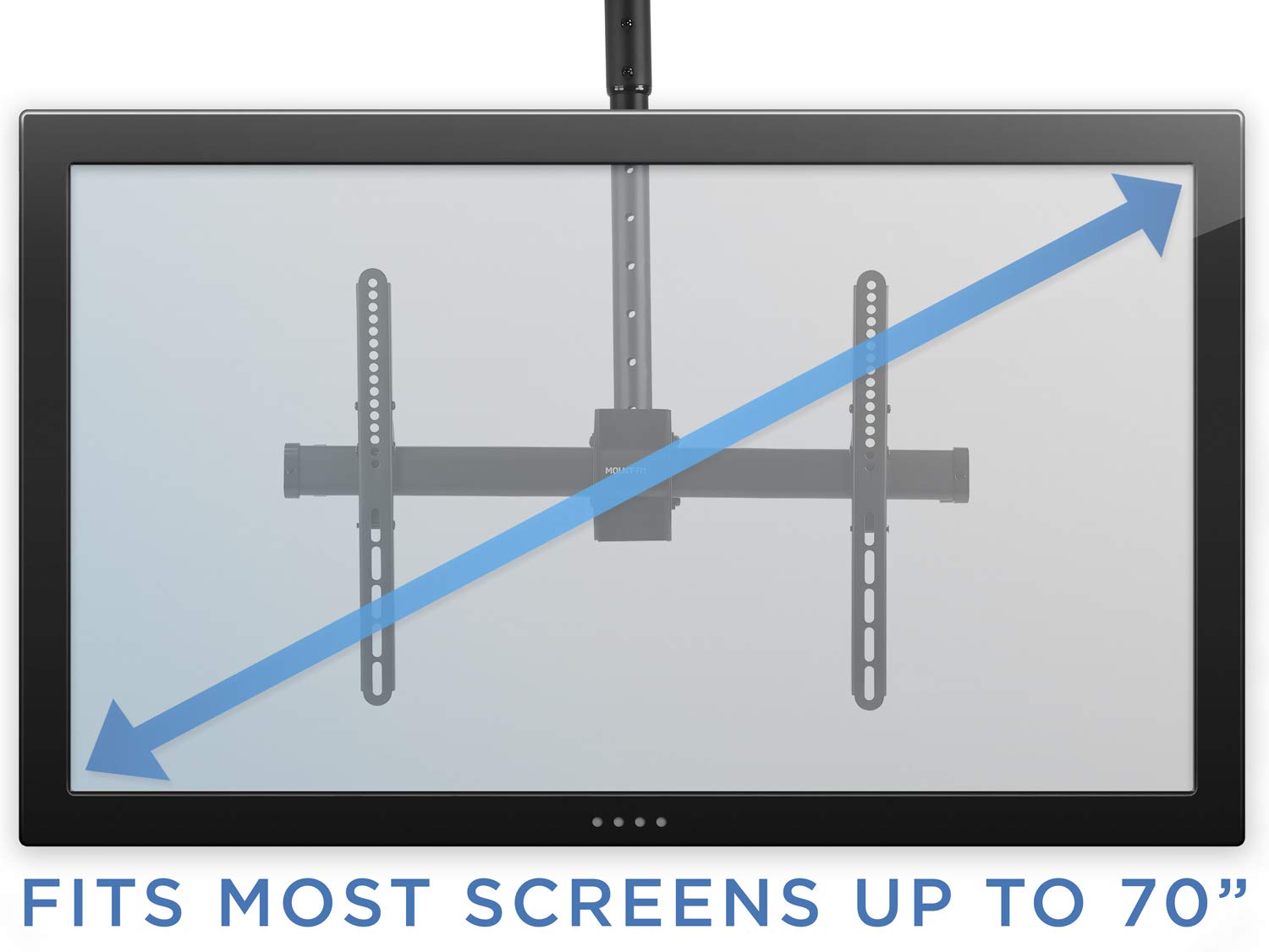 Mount-It! Ceiling Digital Signage Mount for 4 Flat Panel Displays | Commercial Grade Quad TV Ceiling Mount with Adjustable Height | Fits Up to VESA 600x400, 264 Lbs Capacity