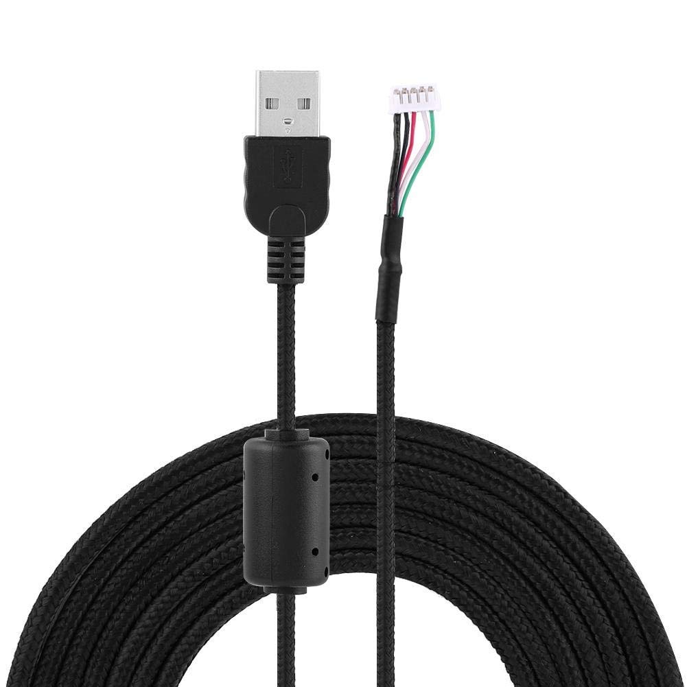 Mouse Cable, Fast Transmission USB Line Wire Cable Replacement Repair Accessories for Logitech G500s Game Mouse,2 Meters Black