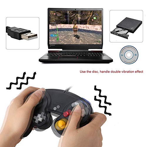 Mekela 5.8 feet Wired Controller, USB Wired Classic Gamepad for Windows PC MAC (USB Black)